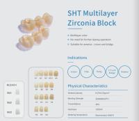 China Yucera  Multilayer Sht Zirconia Dental Block Amann System 89MM /Zirconia Disk for CAD CAM for sale