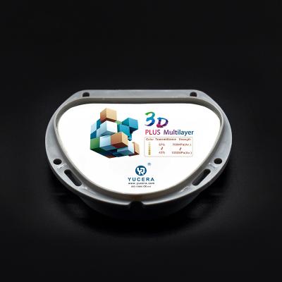 China 3D Plus Multilayer 43% -57% 6 Layers 3D Zirconia Dental Block Disc CAD CAM 89mm System for Dental Lab with ISO CE Certificate for sale