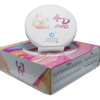 China Yucera 4D Pro Zirconia Blocks the Choice for High-Quality Dental Restorations for sale