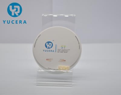 China YUCERA  ST White Zirconia Block Dental Zirconia Discs Teeth  White Block Online Technical Support 5 Years Class II CE ISO for sale