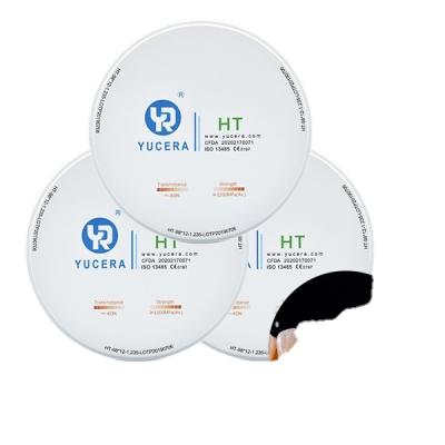 China Yucera 1200MPa Bending Strength HT Discos De Zirconia Dental and Zirconia Dental Milling mac for Zirconia Dental Milling Machine for sale
