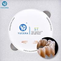 China Yucera Factory Price Dental Super Translucent ST 98mm 95mm White Block Ceramic Disc for Cad Cad System 5axis Milling Machine for sale