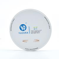 China Yucera Factory Price Dental Super Translucent ST 98mm 95mm White Block Ceramic Disc for Cad Cad System 5axis Milling Machine for sale