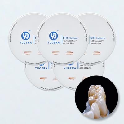 China Super-High Translucency Multilayer Zirconia Dental Disc for Anterior and Crown Dental Zirconia Color Zirconia Multilayer for sale