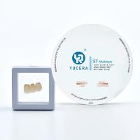 China Yucera 98mm Open Precolored ST Multilayer A1-D4 Color Zirconia Disc for Dental CAD CAM Milling  Zirconia Blanks 43% Translucency for sale