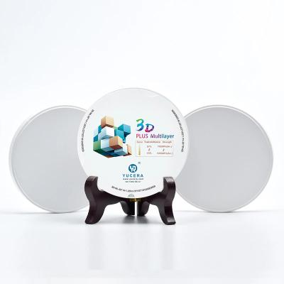 China 98mm 3D Plus Multilayer Dental Zirconia Blocks YUCERA the Best Dental Zirconia Discs Materials for CAD/CAM System Lab for sale
