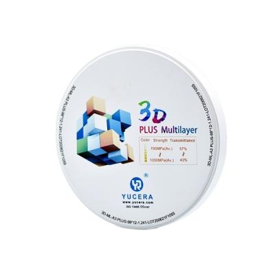China Yucera 3D-Pro Multilayer Zirconia Dental Tooth Crowns Dental CAD CAM Zirconia Block for sale