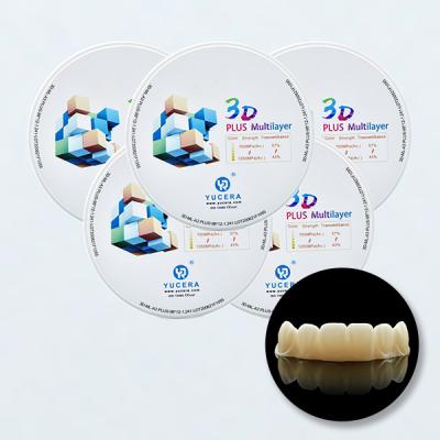 China Yucera Professional Teeth Material 98mm Zirconia Dental Blank 3D Ceramic Teeth Zirconium Block for sale