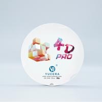 China 43%-57% Translucency 700-1200 MPa Bending Strength YUCERA Dental 98mm Open System CAD/CAM 4D Pro Multilayer Zirconia Block for sale