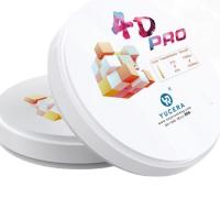 China Yucera 4D 98-A2 Multilayer Pro Zirconia Block Open System Thickness 14/16/18mm 16 Colors for Dental Lab CadCam Milling Material for sale