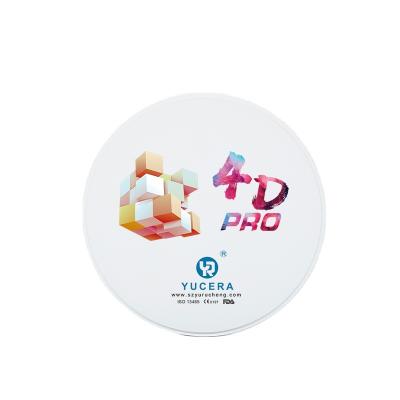 China Discos De Zirconio Dental Bloques De Zirconio Dental 4D Pro Zirconium Blank for Cad Cam for sale