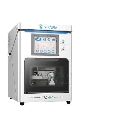 China YUCERA-6X 5Axis Lithium Disilicate and Titanium Columns Cad Cam Dental Milling Machine for sale