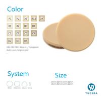 China Yucera High Quality Milling Pmma Blocks Disc With OEM Service Dental Materials for Dental Lab for sale