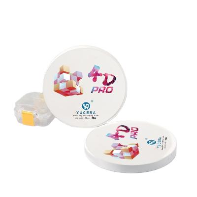 China Yucera 4D Pro Dental Zirconia Ceramic Block - High-Quality Material for Dentists for sale