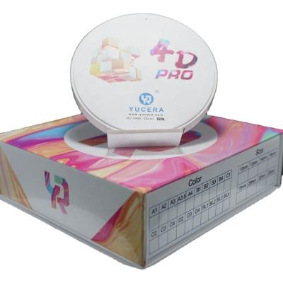 China Yucera 4D Pro Dental Zirconia Blocks - Precision Crafted for Dental Laboratories for sale