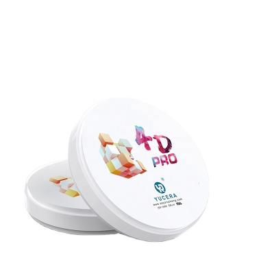 China Yucera Dental 98mm Multilayer Zirconia Block  4D Pro Multilayer Zirconia Disc Open System for sale