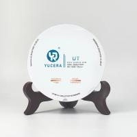 China YUCERA UT Dental Zirconia Block with 600Mpa Bending Strength 49% Transmittance and White Color for Dental Laboratories for sale