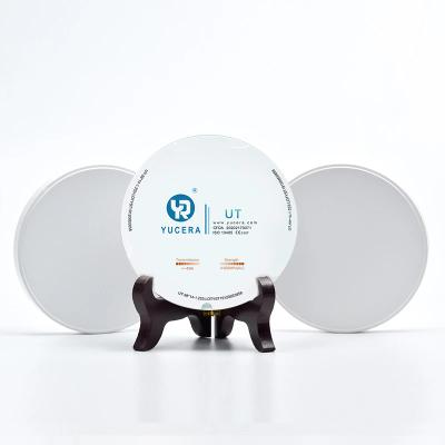 China Yucera High Translucency and Excellent Bio Compatibility Dental Zirconia Blank with 600Mpa Bending Strength for CAD Cam for sale