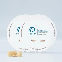 China YUCERA SHT Multilayer Dental Zirconia Disc with 900MPa Bending Strength and 46% Transmittance for CAD CAM Milling for sale