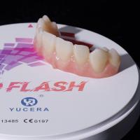China Yucera Multilayer Dental Zirconia Block with 1050MPa Bending Strength and 57% Transmittance for Fast 40 Minute Sintering for sale