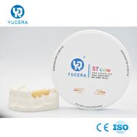 China YUCERA Pre-shaded ST Color Super Translucent Dental Zirconia Block with 1100MPa Bending Strength and 43% Translucency for CAD CAM Lab for sale