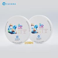 China Yucera Dental Zirconia Block with 600MPa-900MPa Bending Strength 43%-49% Transmittance and 1500℃ Sintering Temperature for CAD CAM for sale