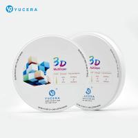 China Yucera Dental Zirconia Block with 600MPa-900MPa Bending Strength 43%-49% Transmittance and 1500℃ Sintering Temperature for CAD CAM for sale