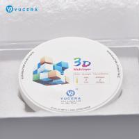 China Yucera Dental Lab CAD CAM 3D Multilayer Pre Shaded Zirconia Block with 600MPa-900MPa Bending Strength and 43%-49% Transmittance for Dental Applications for sale