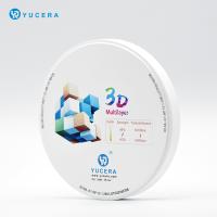 China Yucera Dental Lab CAD CAM 3D Multilayer Pre Shaded Zirconia Block with 600MPa-900MPa Bending Strength and 43%-49% Transmittance for Dental Applications for sale