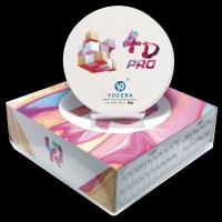 China Yucera 4D Pro Dental Zirconia Block with 700-1200MPa Bending Strength, 57%-43% Transmittance, and Multilayer Color Gradient for Full Bridges for sale