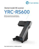 China YUCERA RS600 Dental 3D Scanner with 108x80x80mm Scan Range 99.9% Automatic Matching Accuracy and Contactless Scanning for Dental Laboratories for sale