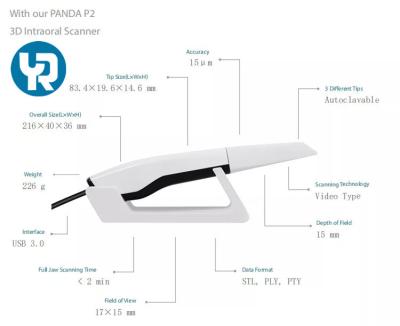 China YUCERA S03 AI Intraoral Scanner with ≤15μm Accuracy Internally Heated Scanning Head and 204g Lightweight Design for 3D Digital Impressions for sale
