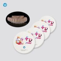 China 4D Pro 98mm Zirconia Block with 43%-57% Translucency and 700-1200MPa Bending Strength for Dental Milling & Sintering for sale