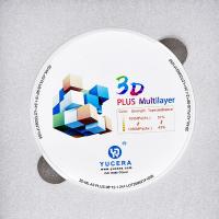 China Dental Ceramic 3D Plus Multilayer Dental Zirconia Blank For CAD CAM Milling for sale