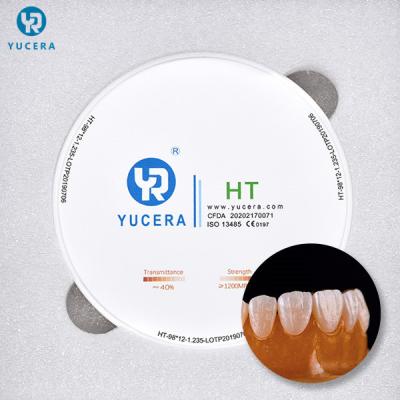 China 98 Open System HT White Dental Zirconia Discs 25mm Thickness for sale