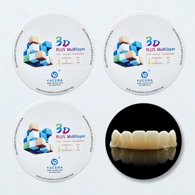 China 57% High Translucent 1050 Mpa Dental Zirconia Discs 20mm 22mm 25mm for sale