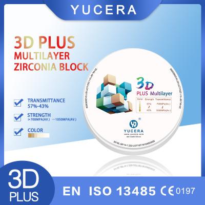 China 98 95 System 3d Pro Plus Multilayer Zirconia Dental Blocks Vita 16 Color for sale