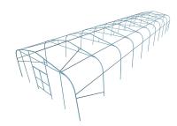 China Reliable High Tunnel Large Poly Tunnel Transparent Film Tall Enough For Vertical Farming for sale