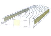 China UV Stabilized Single Span Greenhouse Galvanized Tubes Long Lasting Shelter for Aquaculture for sale