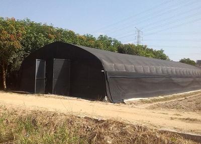 China Temperature Control Outdoor Mushroom Greenhouse Pest Prevention With Film Shade Net for sale