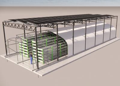 China Solar Powered Black Film Greenhouse Mushroom Farming Strong Plastic Greenhouse for sale