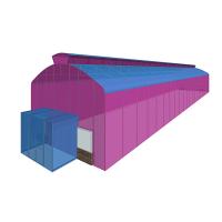 China Insect Proof Single Span Greenhouse With High Roof Fixed Windows Green Poly House for sale
