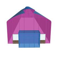 China Insect Proof Single Span Greenhouse With High Roof Fixed Windows Green Poly House for sale