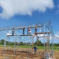 China Large Diameter Frame Heavy Duty Greenhouse With Anti Wind Design Easy Installation for sale