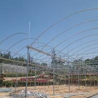 China Industrial Flower Commercial High Tunnel Greenhouse With Fixed Roof Windows for sale