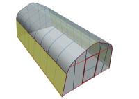 China 6x4m Strong Small Plastic Greenhouse With Ventilation Irrigation System for sale