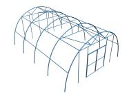 China 6x4m Strong Small Plastic Greenhouse With Ventilation Irrigation System for sale