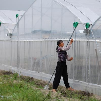 China Plastic Multi Span Commercial Tunnel Greenhouse Metal Frame Plastic Greenhouse for sale