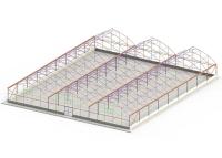 China Galvanized Steel Frame Plastic Film Greenhouse For Vegetable Farming for sale