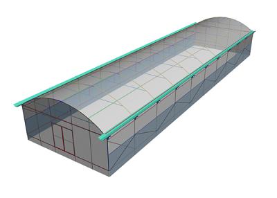 China 8m Wide Single Span Greenhouse with Galvanized Gutter 10-60m Length for sale